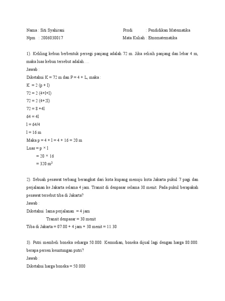 Soal Hots Etno | PDF