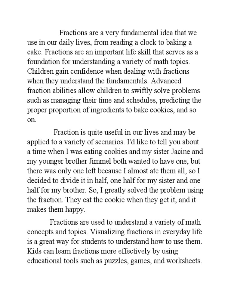 Understanding Fractions in Daily Life | PDF