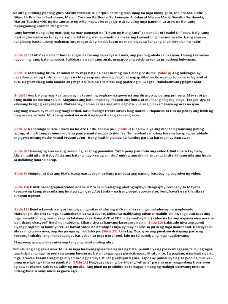 liham ng isang ama | PDF