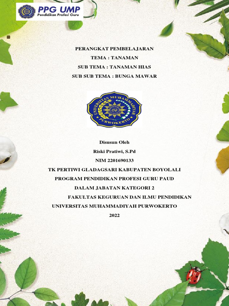 RPP Tema Tanaman | PDF