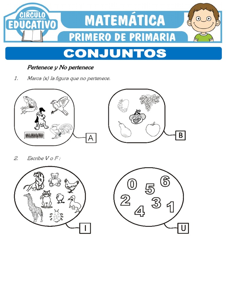 Ejercicios de Conjuntos para Primer Grado | PDF