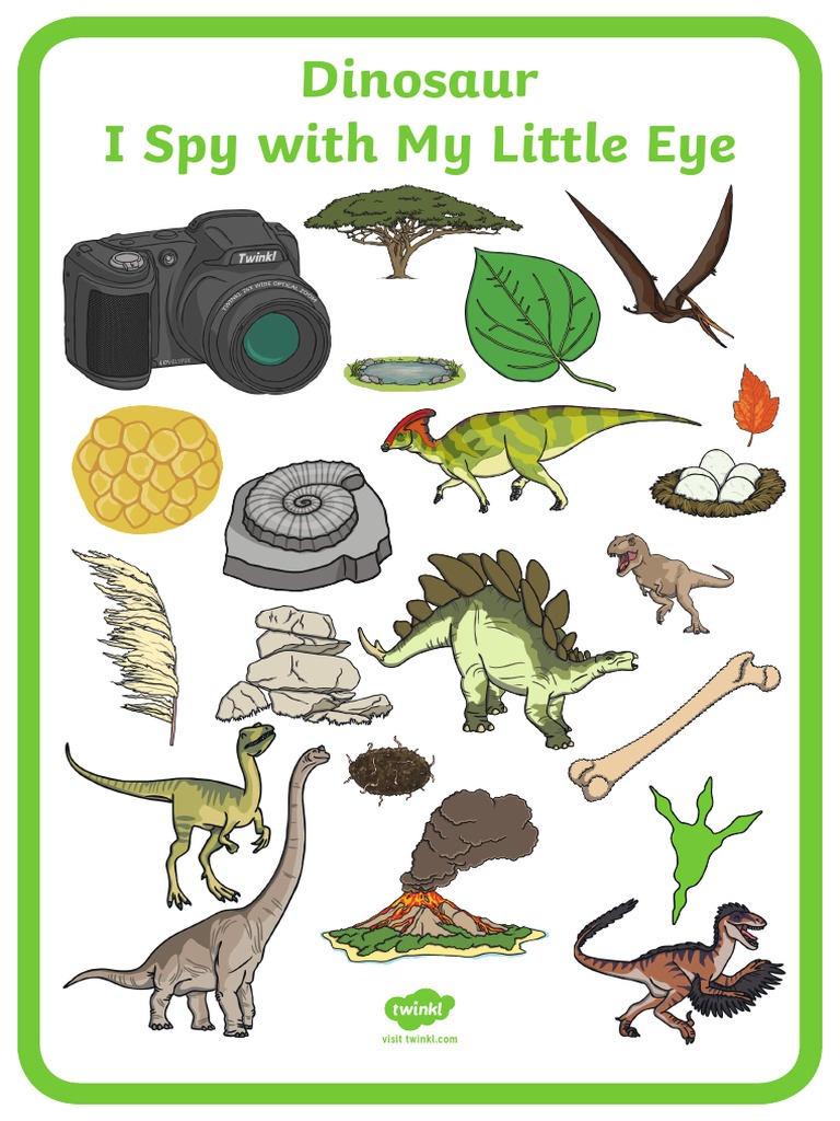 Dinosaur Themed I Spy With My Little Eye Activity | PDF
