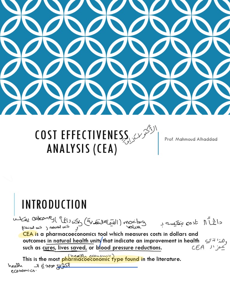 Cost Effectiveness Analysis (CEA) Rjyri 6um | PDF | Cost Effectiveness ...