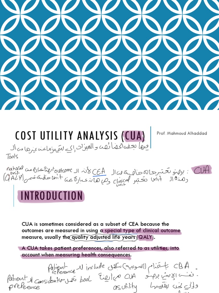 Cost Utility Analysis (CUA) TVWMZ | PDF