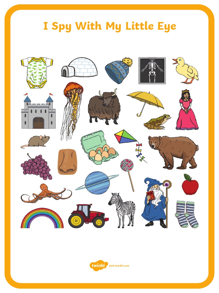 I Spy With My Little Eye Activity 4 | PDF