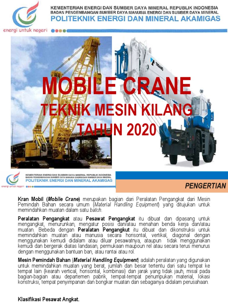 Pesawat Angkat Kran Mobil-2020 | PDF