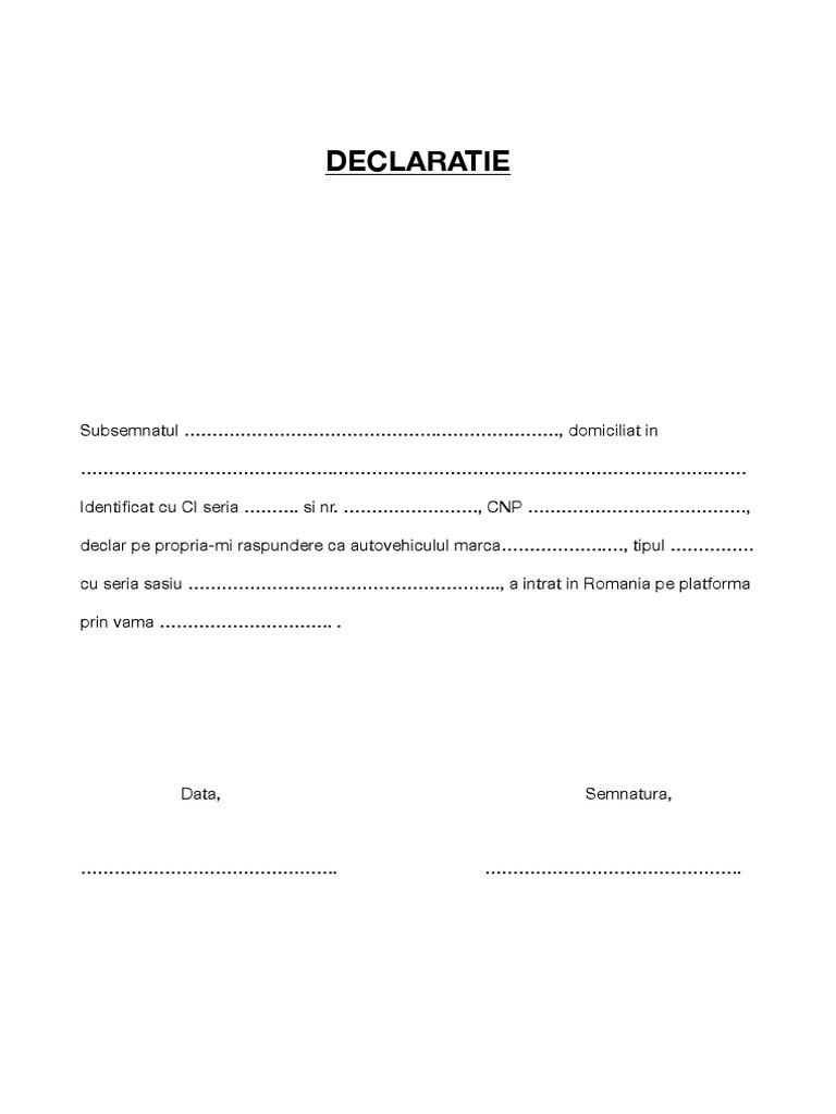 Declaratie Platforma | PDF
