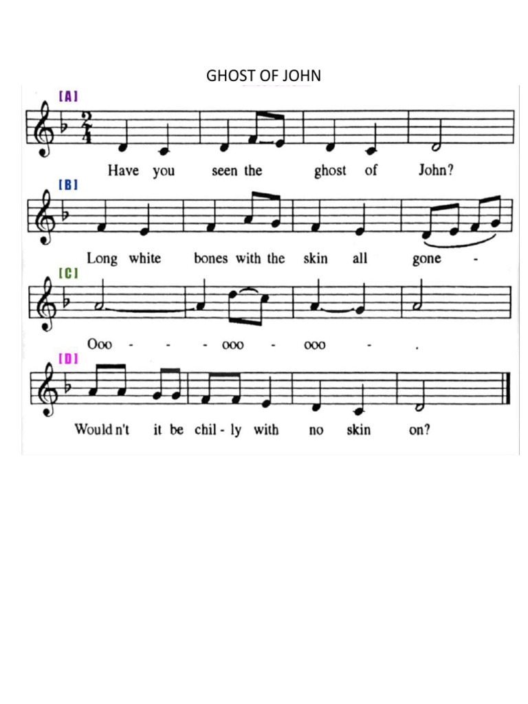 The Ghost of John: Origins and Lyrics | PDF