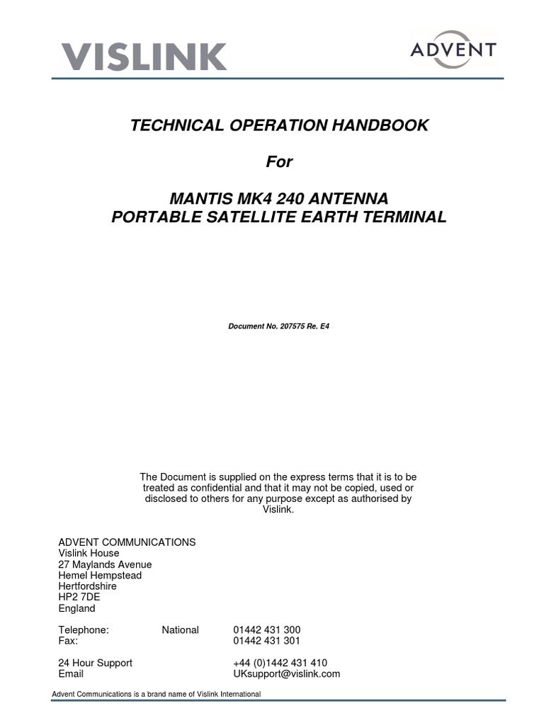 Mantis 240 Antenna - 207575-E4 | PDF | Polarization (Waves) | Antenna ...