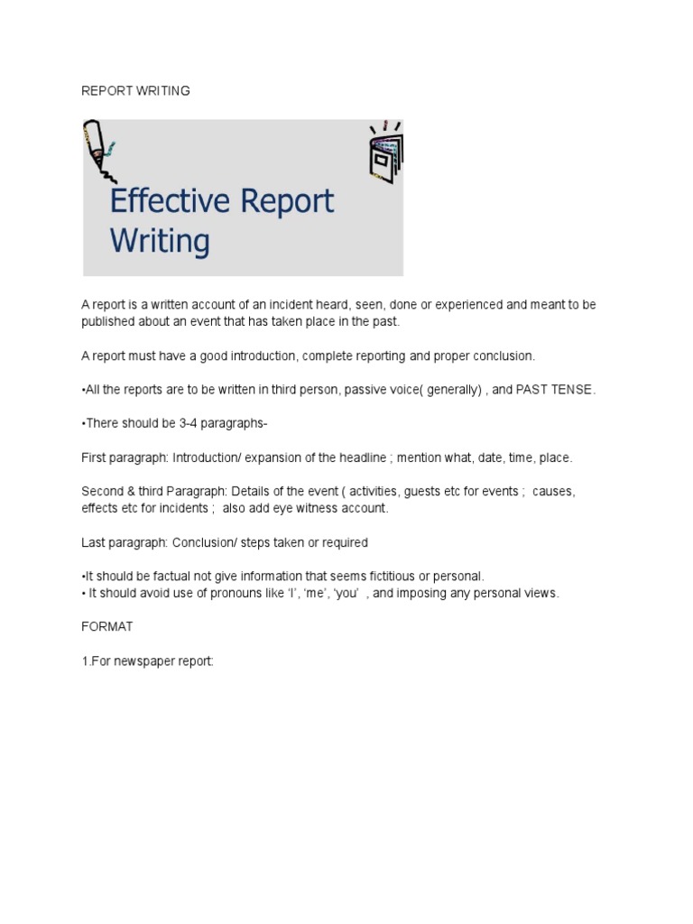 Report Writing | PDF