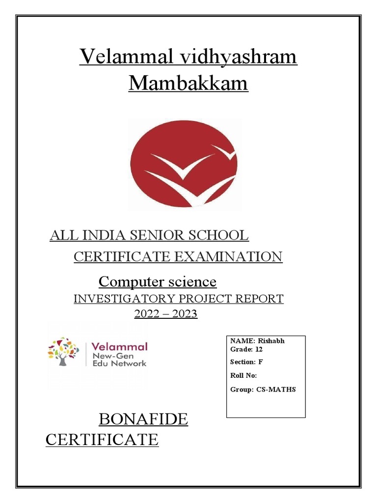 Cs Project Rishabh | PDF