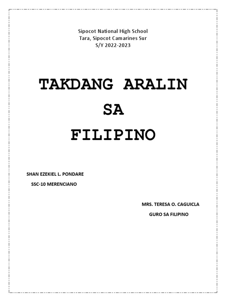 Talumpati Sa Filipino | PDF