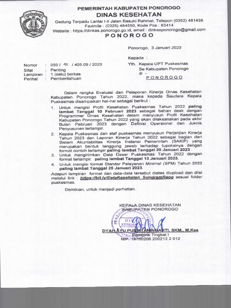 Surat Perkin & LKJ | PDF