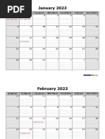 2026 Printable Landscape Monthly Calendar | PDF | Observances