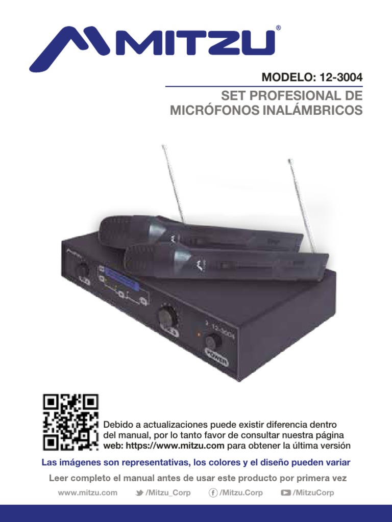 12-3004 - MANUAL - Micrófonos Mitzu | PDF | Micrófono | Ingenieria ...