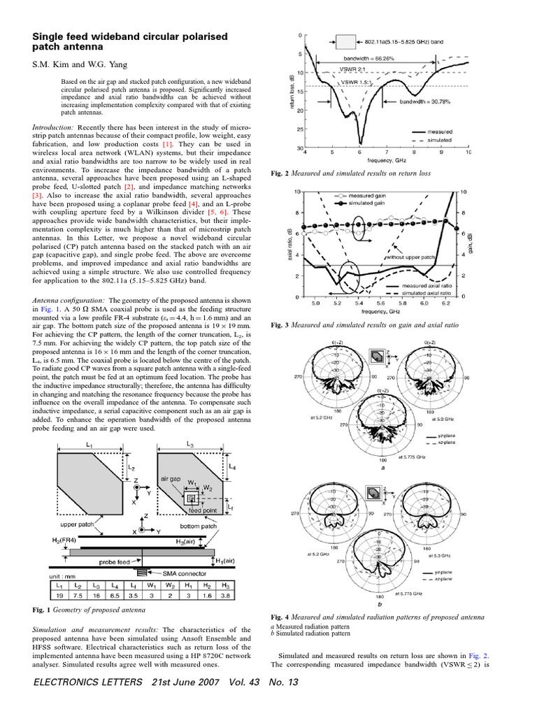 (2007) (A17) S. M. Kim 2007 Sel | PDF | Antenna (Radio) | Oscillation