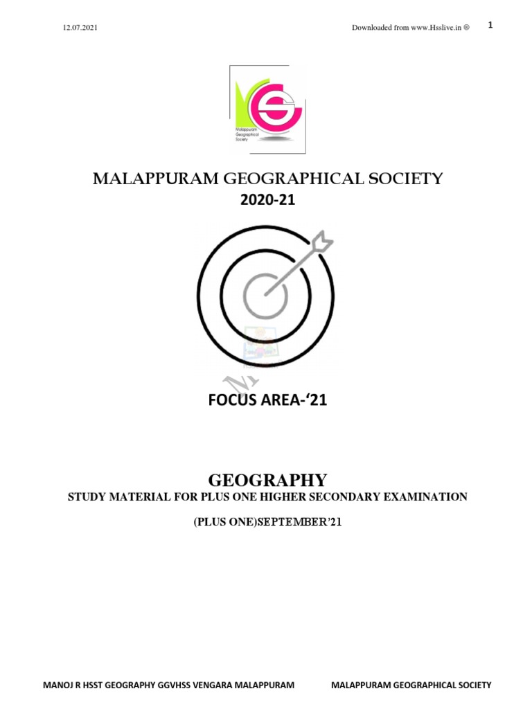 Hsslive Plustwo Geography Focus Notes by Mgs | PDF | Atmosphere Of ...