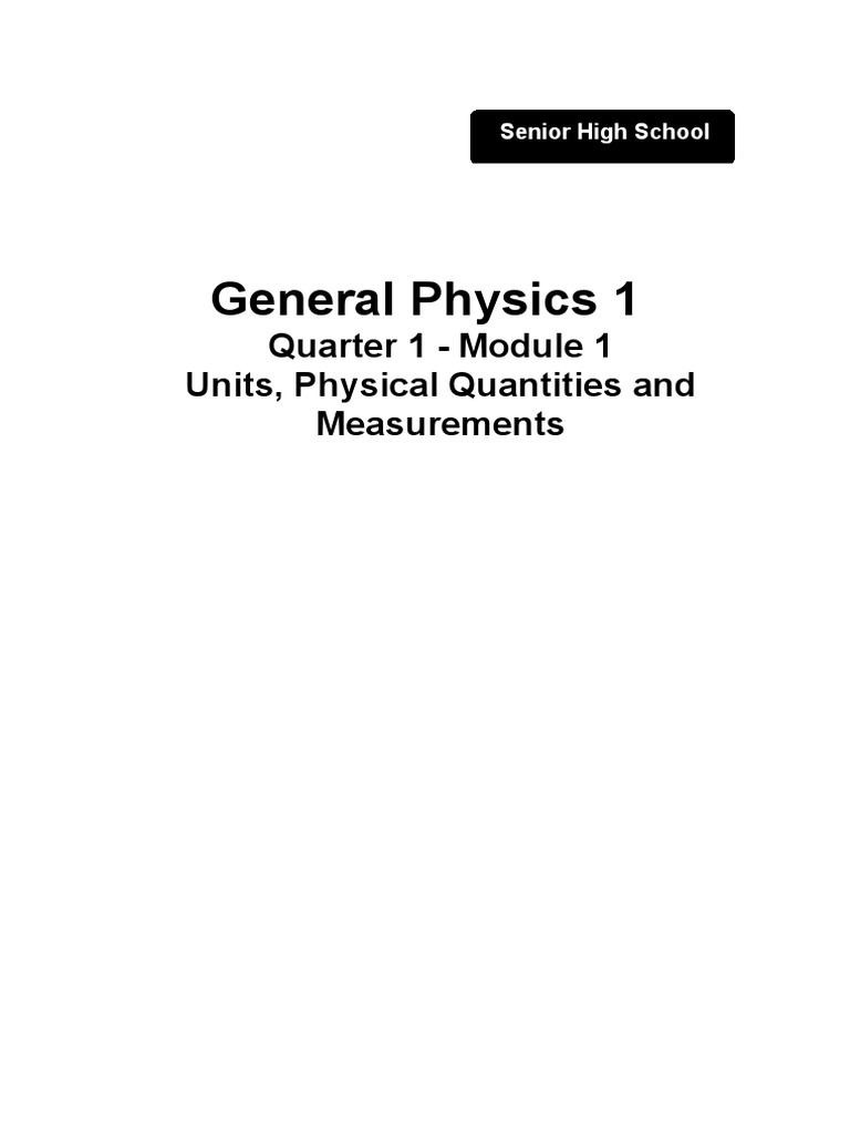 Gen Phy1 Module1 - Units Physical Quantities Measurement - Version3 ...
