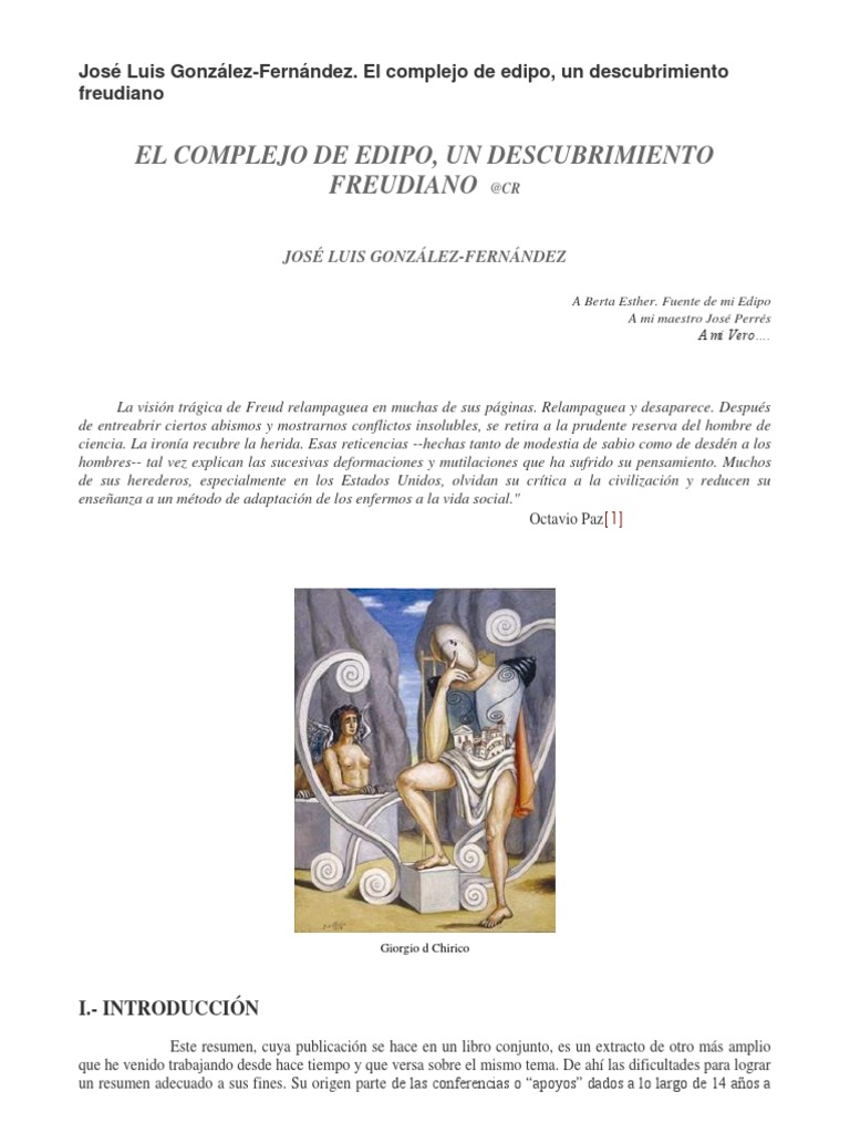 El complejo de Edipo en Freud y la cultura | PDF | Neurosis | Complejo ...