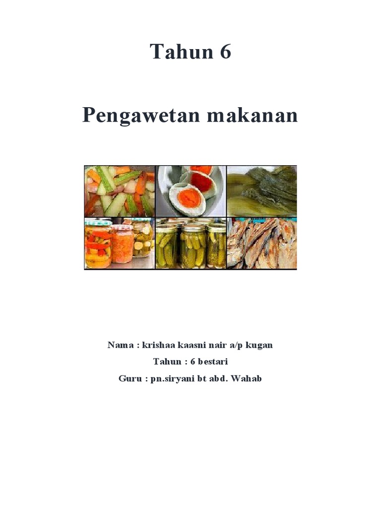 Buku Skrap - Pengawetan Makanan - Krishaa | PDF