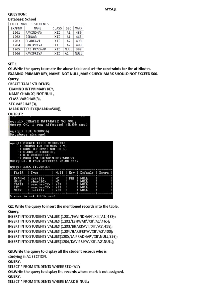 Integrating Mysql Database With Python A Program To Create Tables Insert Search And Update