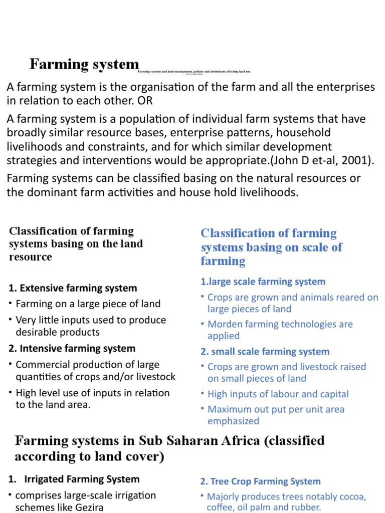 Overview of Farming Systems in Africa | PDF | Agriculture | Pastoralism