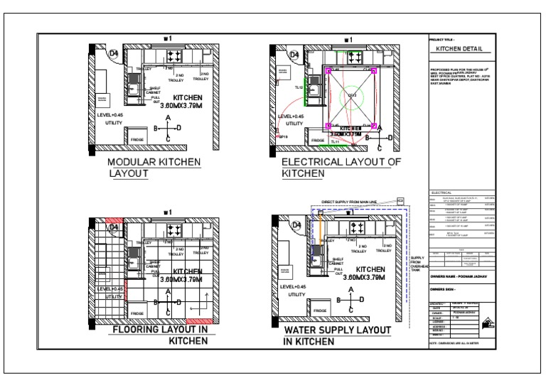 Modular Kitchen Layout Modular Kitchen Layout: Electrical Layout of ...