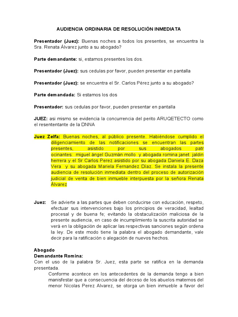 GUIÓN DE JUECES.... | PDF