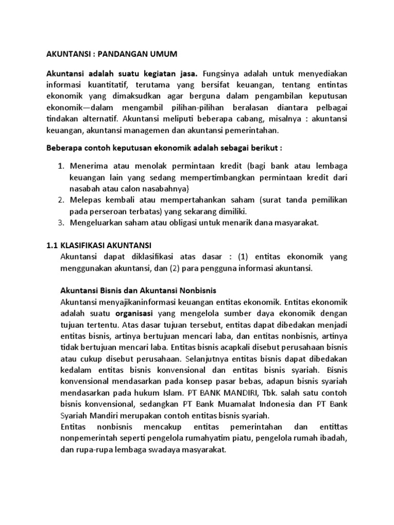 Panduan Lengkap Akuntansi dan Klasifikasinya | PDF | Bisnis | Hukum