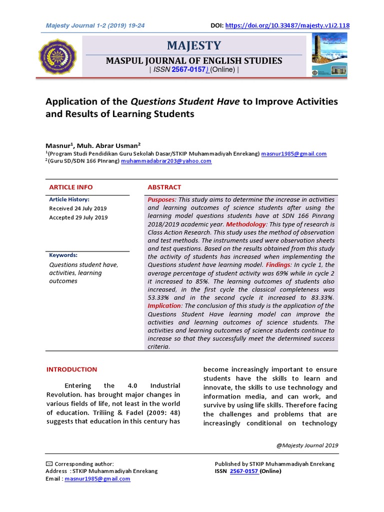 118-Article Text-202-3-10-20190730 | PDF | Learning | Science