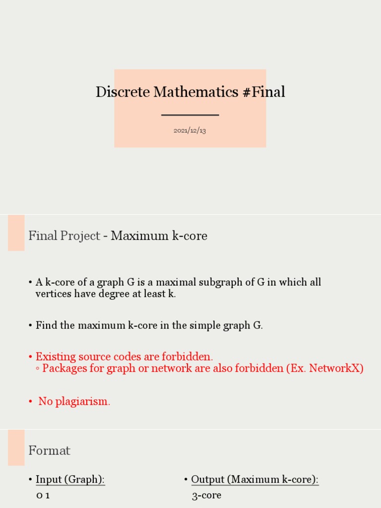Final Project 2021 | PDF | Vertex (Graph Theory) | Algorithms