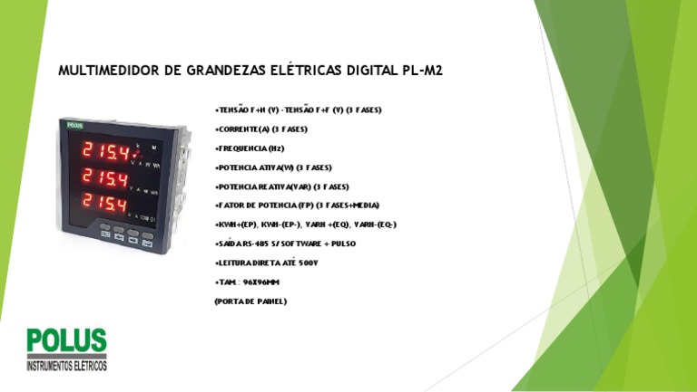 Datsheet Multimedidor PL-M2 | PDF