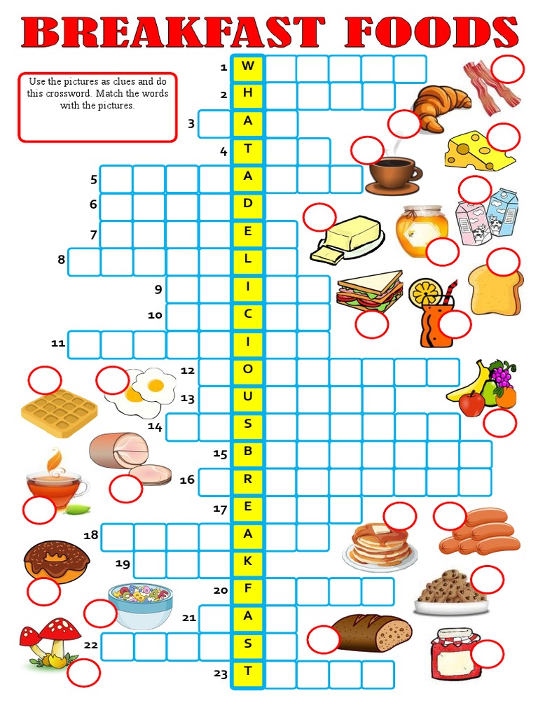 Breakfast Foods Crosswords | PDF