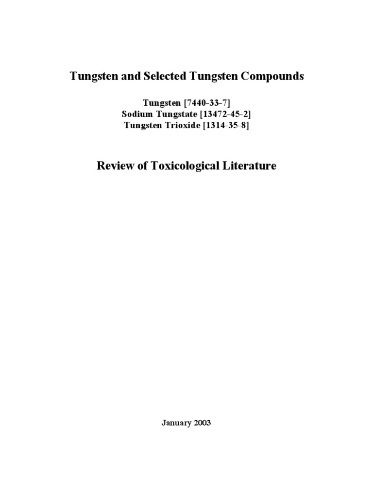 Tungsten | PDF | Tungsten | Molybdenum