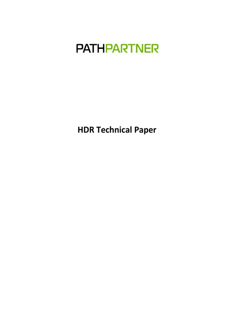 HDR Technical Paper | PDF | Home & Garden | Computers