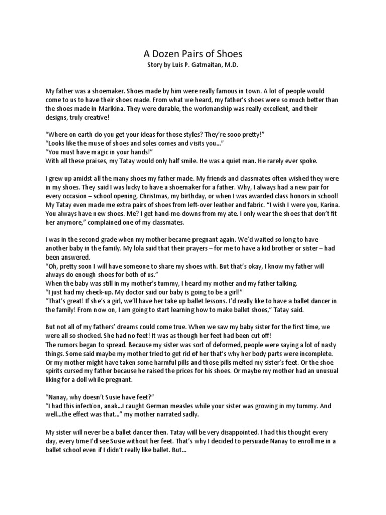 A Dozen Pairs of Shoes | PDF | Shoe | Softlines (Retail)