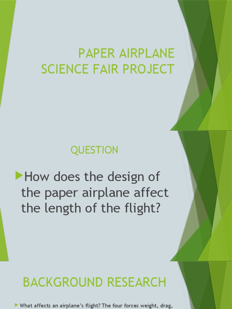 HRT Paper Airplane Science Fair Project (Autosaved) | PDF | Flight ...