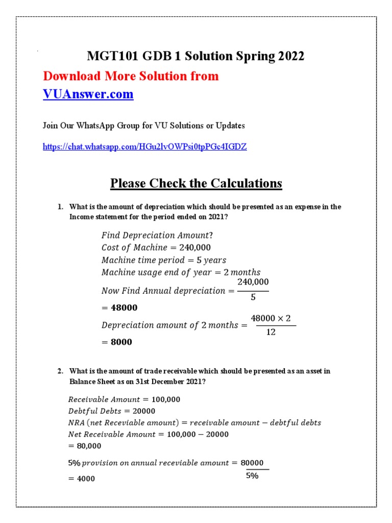 MGT101 GDB Solution Spring | PDF
