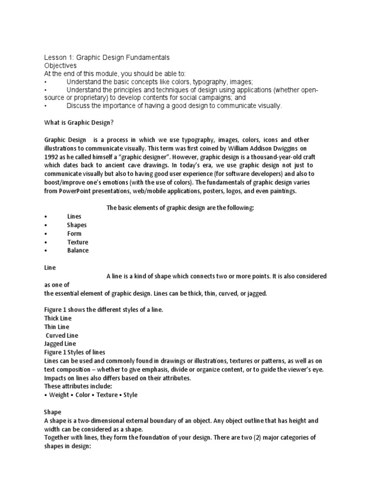 Key Visual Design Basics Explained | PDF | Typefaces | Shape