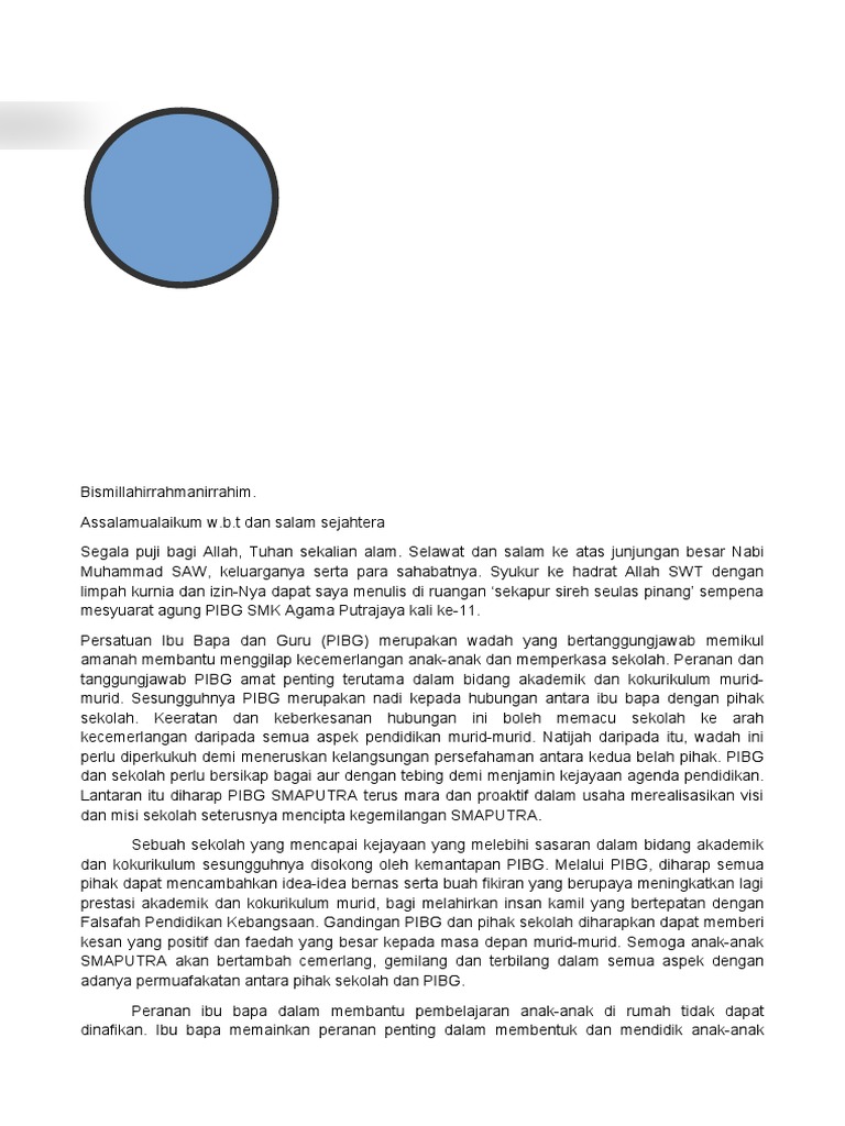 Peranan Vital PIBG SMAPUTRA | PDF | Kesehatan Holistik