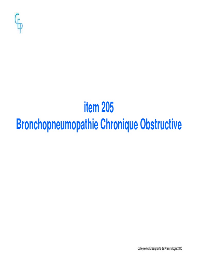 Bpco Ecn | PDF | Bronchopneumopathie chronique obstructive | Asthme