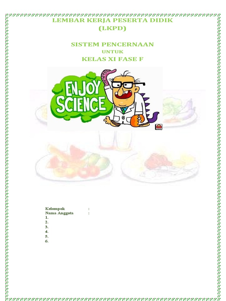 LKPD Sistem Pencernaan Manusia | PDF | Kesehatan Holistik