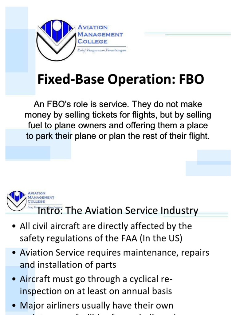 Understanding Fixed-Base Operations: An Overview of the Services ...