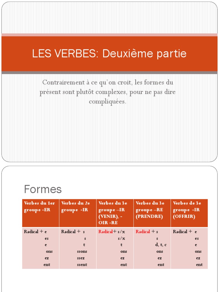 Différences entre verbes 2e et 3e groupe | PDF | Verbe | Langues