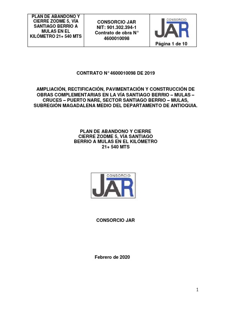 Prog Cierre y Aband Zodme 5 | PDF | Santiago | Siembra