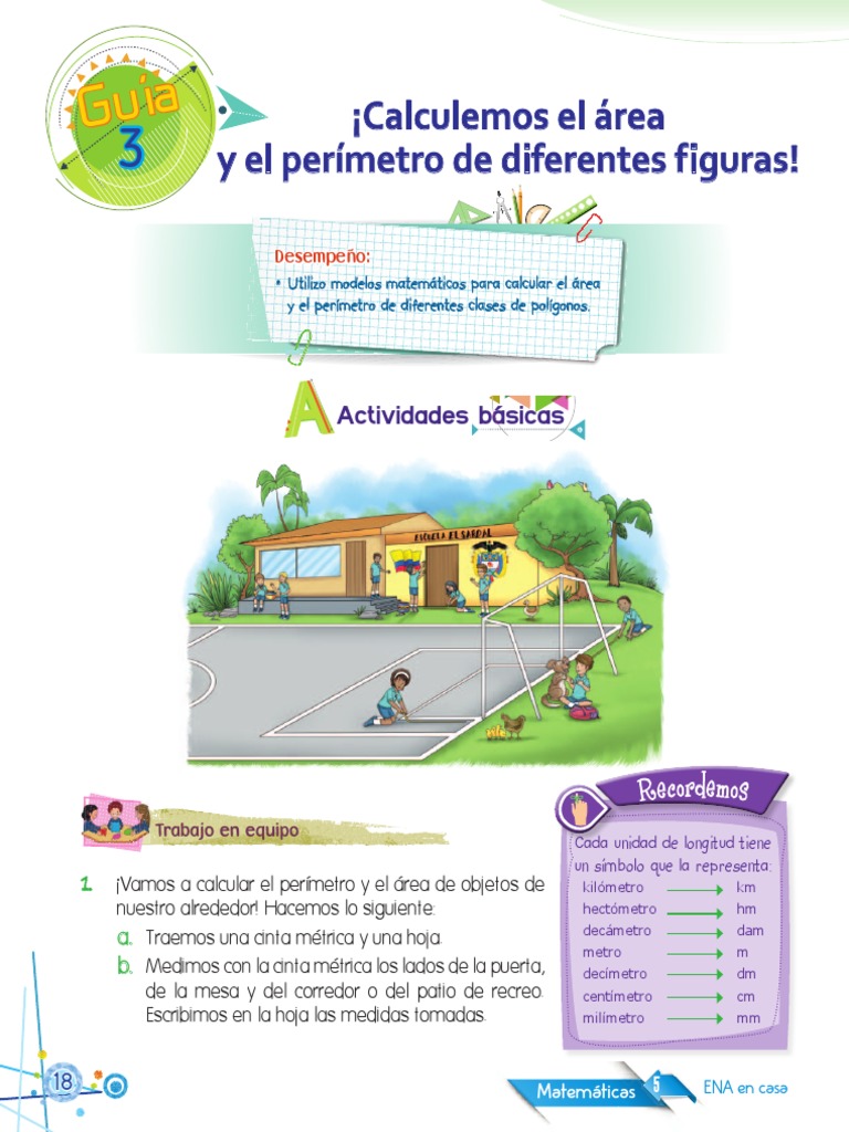 G5-Guia3-Calculemos El Area y El Perimetro de D | PDF | Triángulo ...