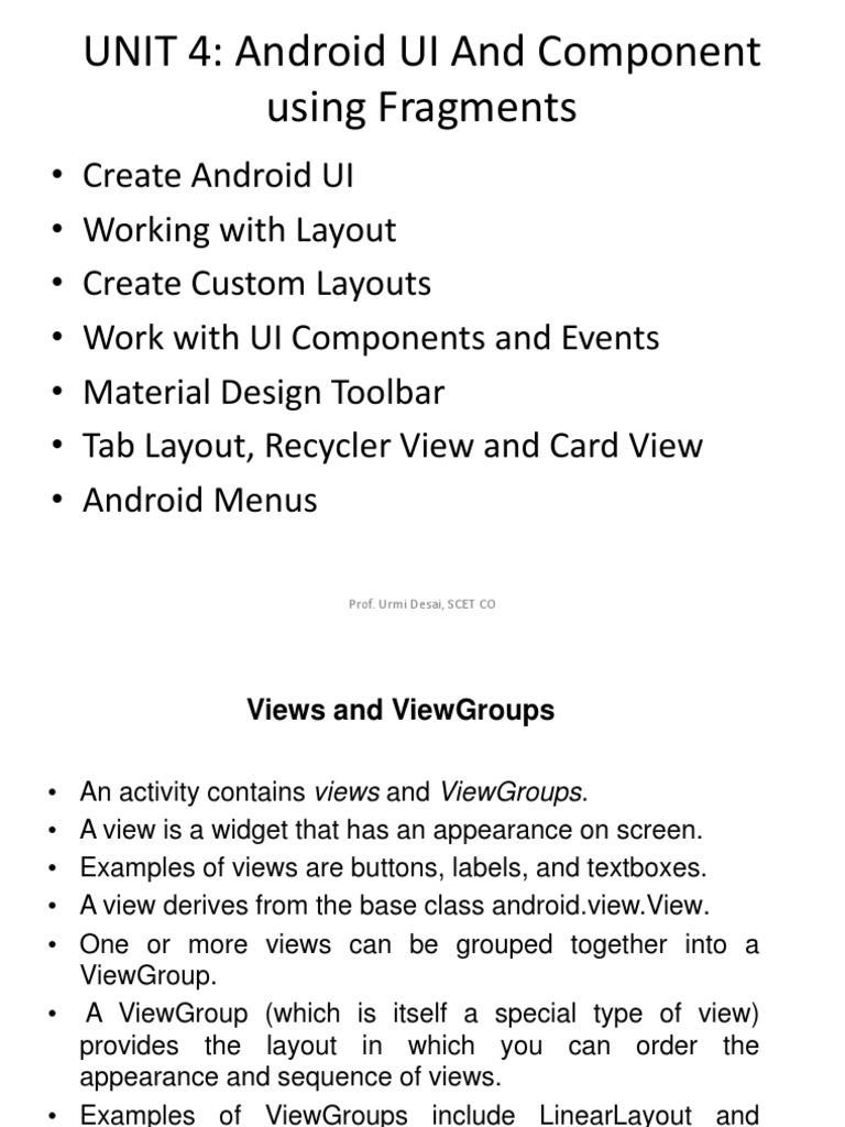 User Interface - Android | PDF | Menu (Computing) | Android (Operating ... User Interface - Android | PDF | Menu (Computing) | Android (Operating ...