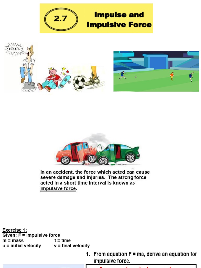 2.7 Impulse and Impulsive Force 2020 | PDF | Momentum | Force