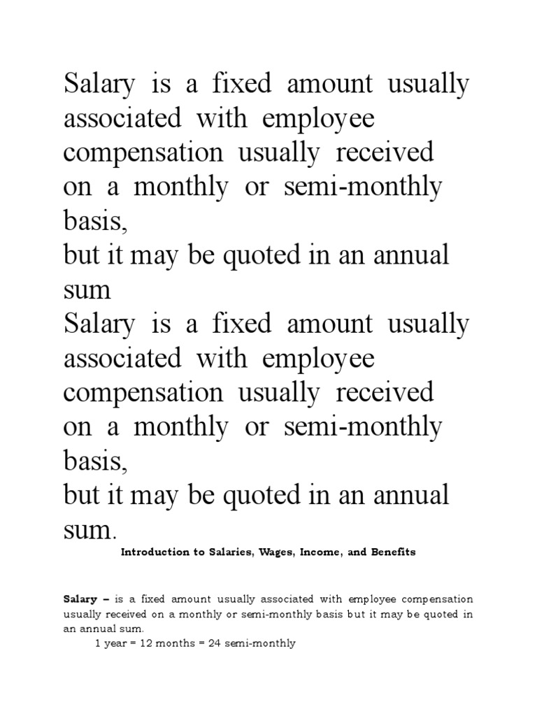 Salaries | PDF | Salary | Employment