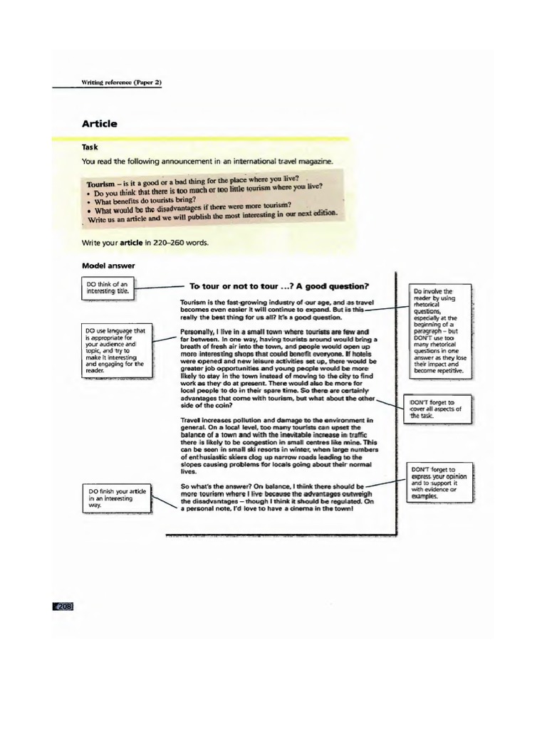 An Article WRITING | PDF